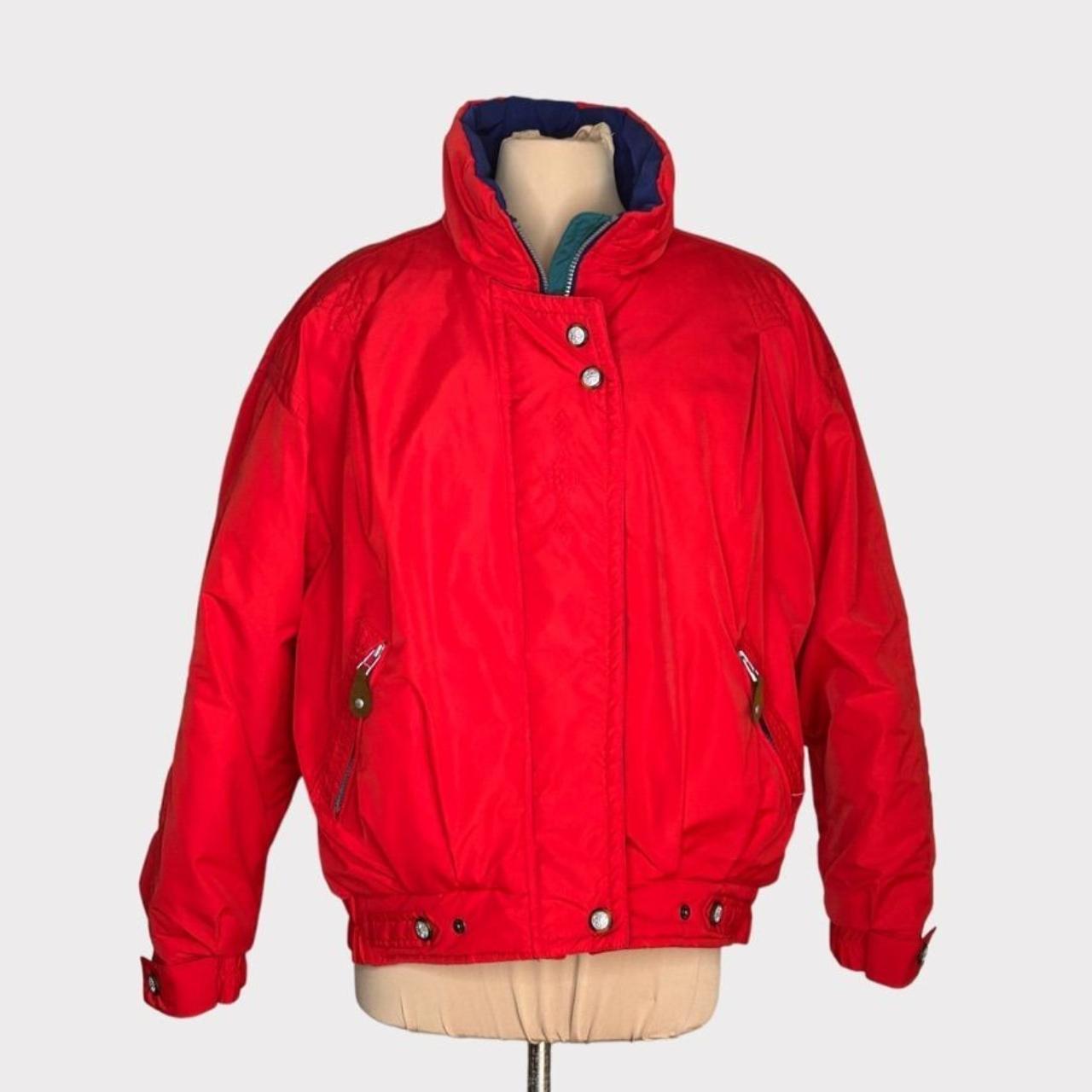 Vintage Obermeyer Ski Jacket Parka Women 12 Red 80s... - Depop