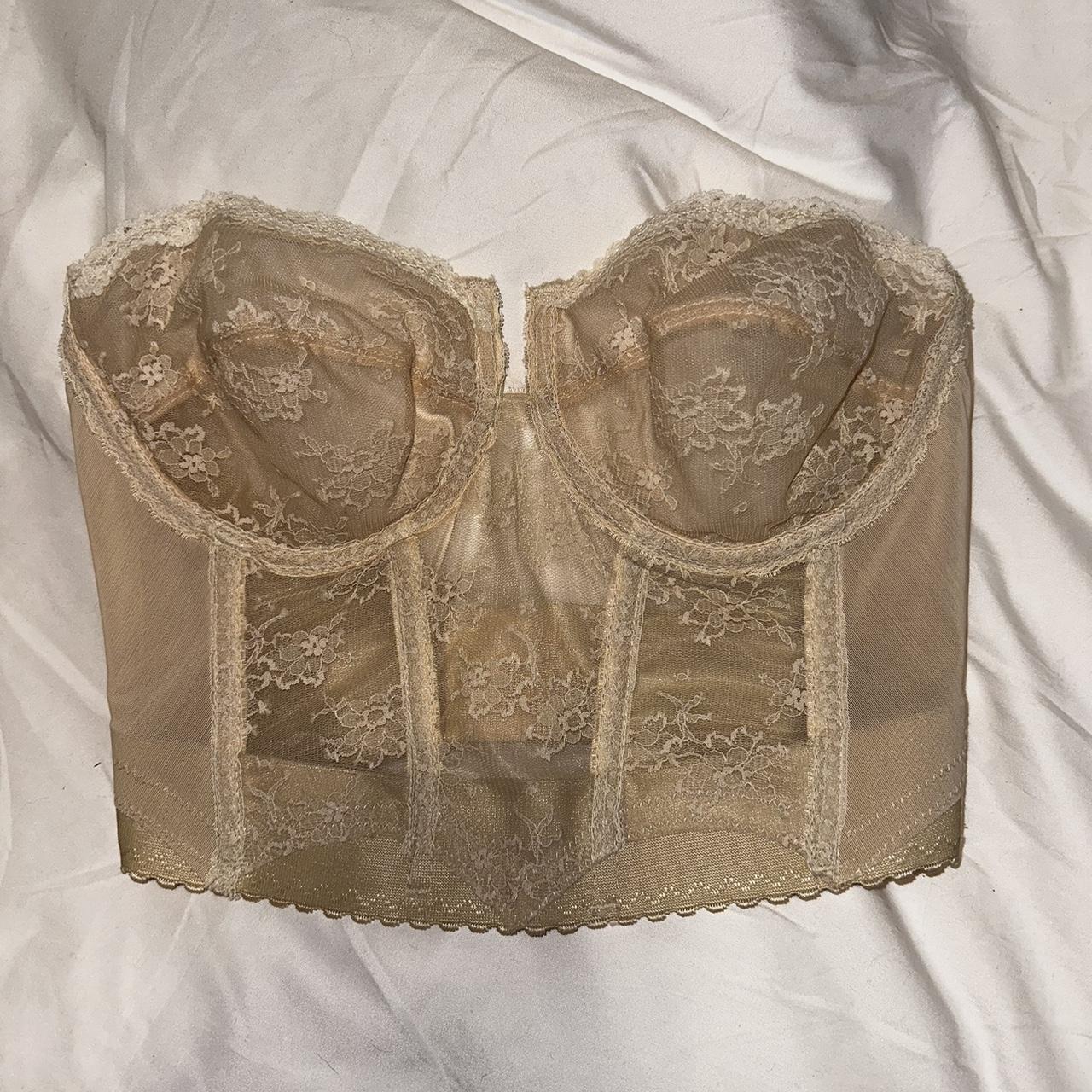Small vintage beige corset small/medium waist and a... - Depop