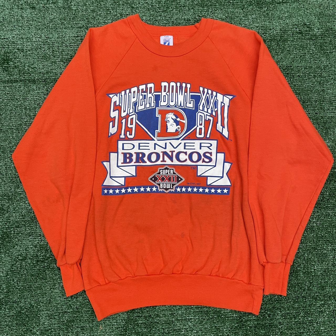 Logo 7 1987 Denver broncos crew L Flaws as pictured - Depop