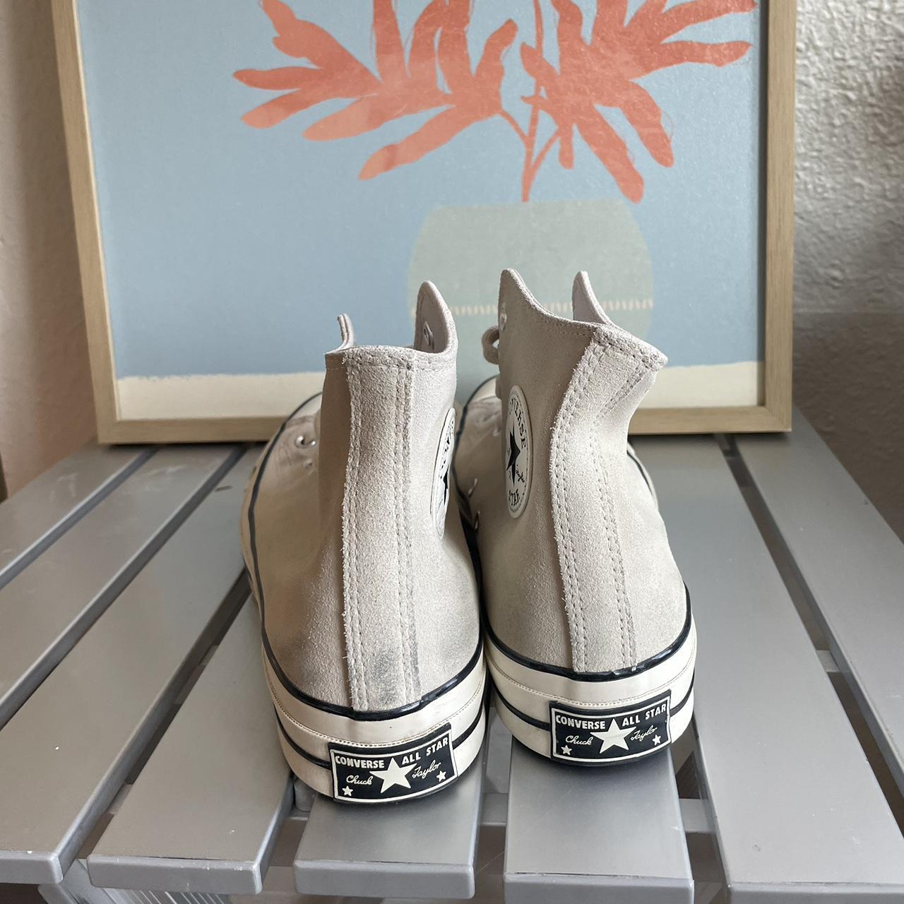 Suede Off-White Color High Top Converse W10/M8... - Depop