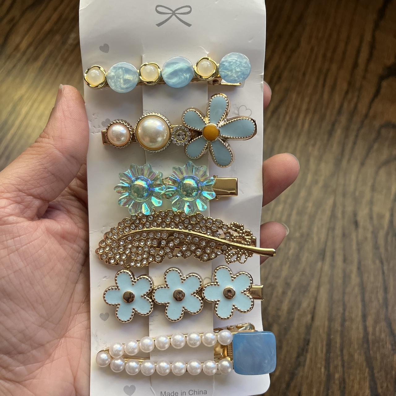 Multi-coloured hair clips for a stylish look... - Depop