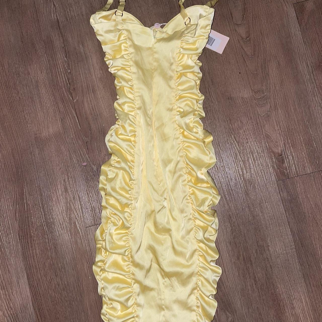 Oh Polly Ruched Bodycon Satin Dress Size Us 4 New Depop