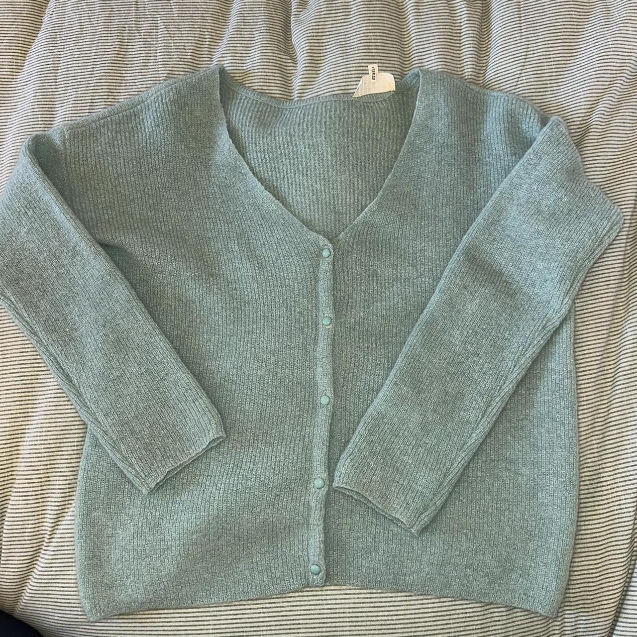 Sezane Barry Cardigan Color light sage Soft-touch... | Depop