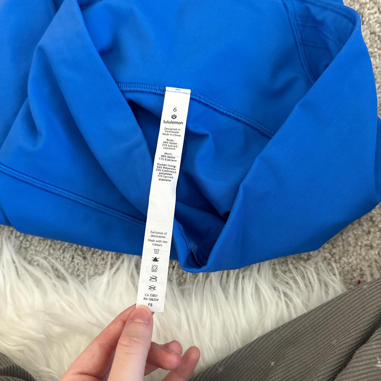 Blue lululemon leggings (the color is more accurate... - Depop