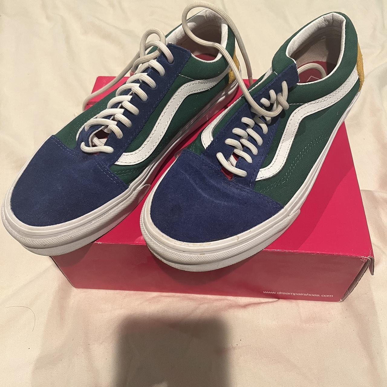 color block vans size 8 - Depop