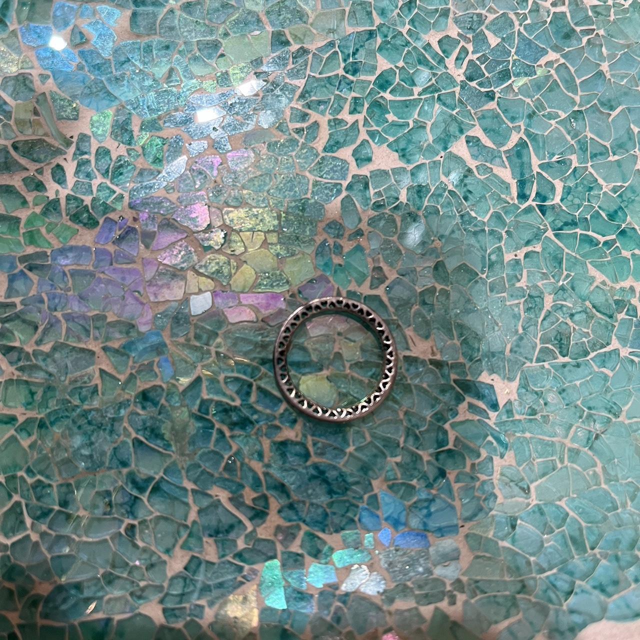 purple pandora band ring size 7 - Depop