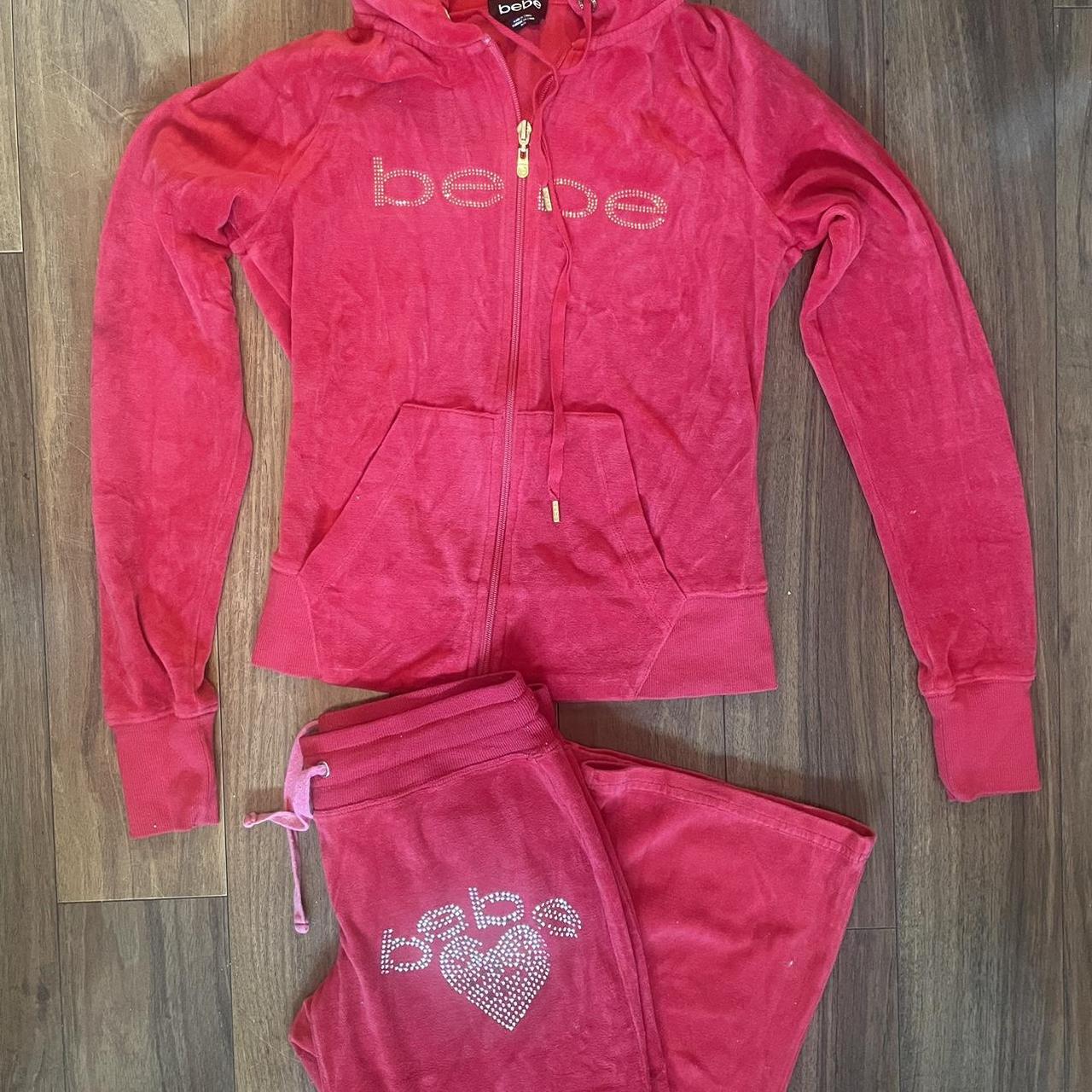 Bebe red track suit, for reference I’m a size small... - Depop