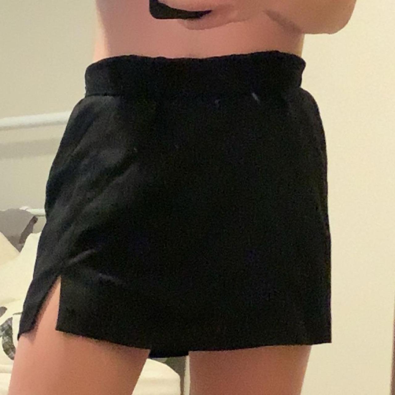 Target lily loves mini black skirt with slit Size... - Depop