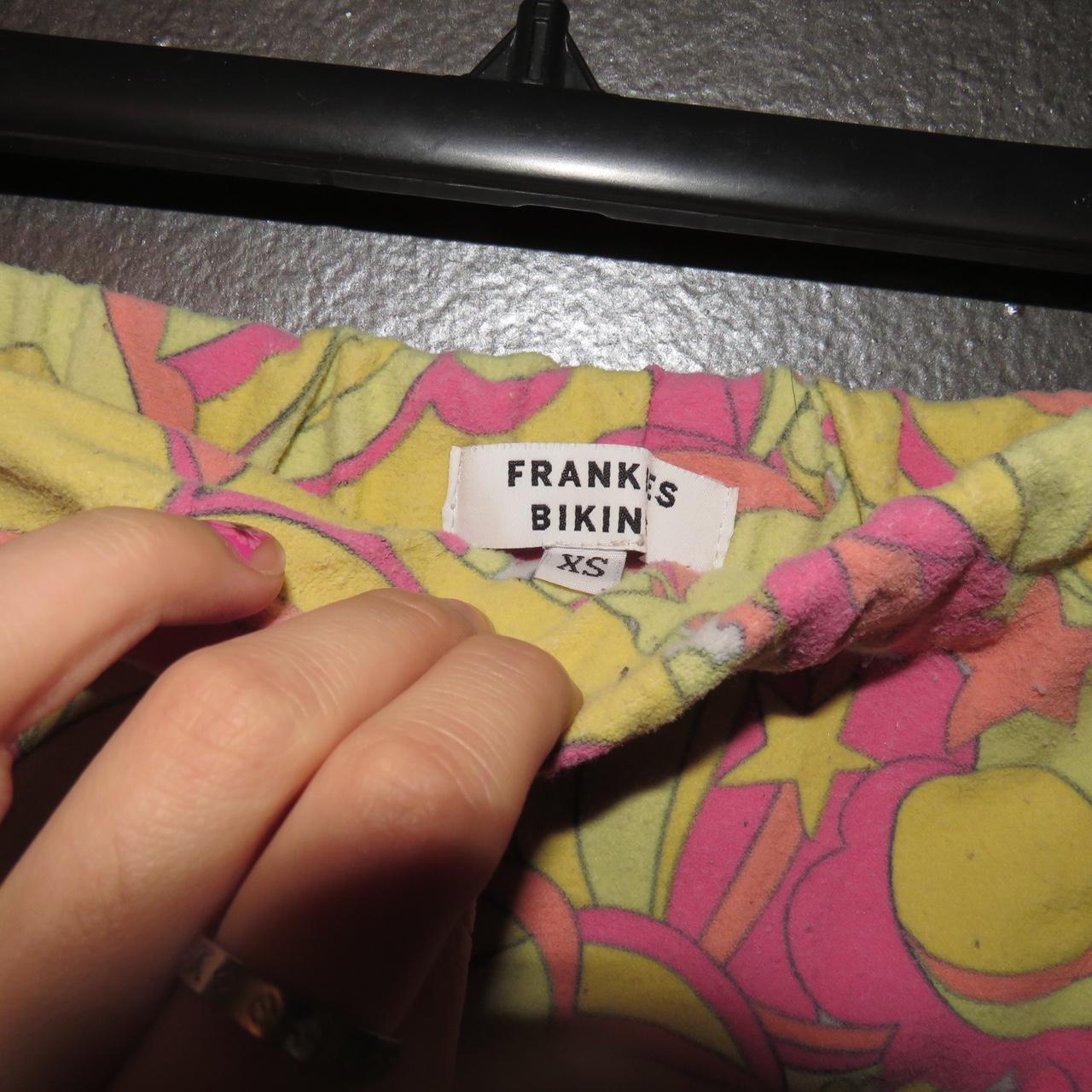 Frankie’s Bikinis terry cloth psychedelic mini skirt... - Depop