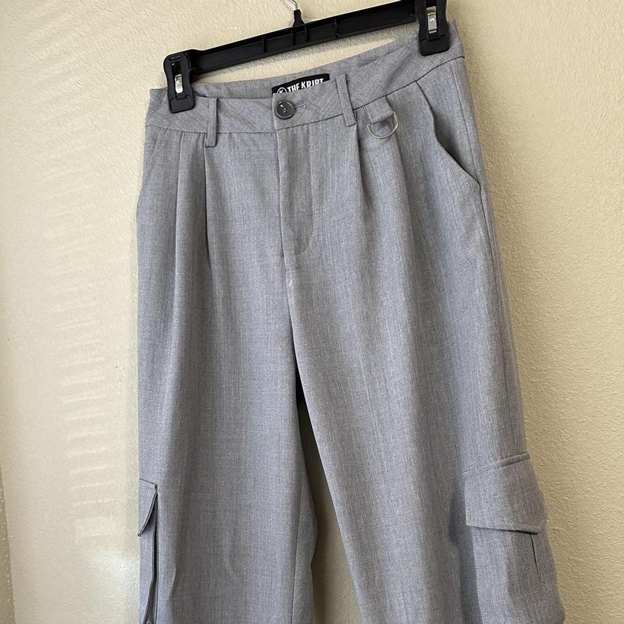 The Kript Women's Grey Trousers | Depop