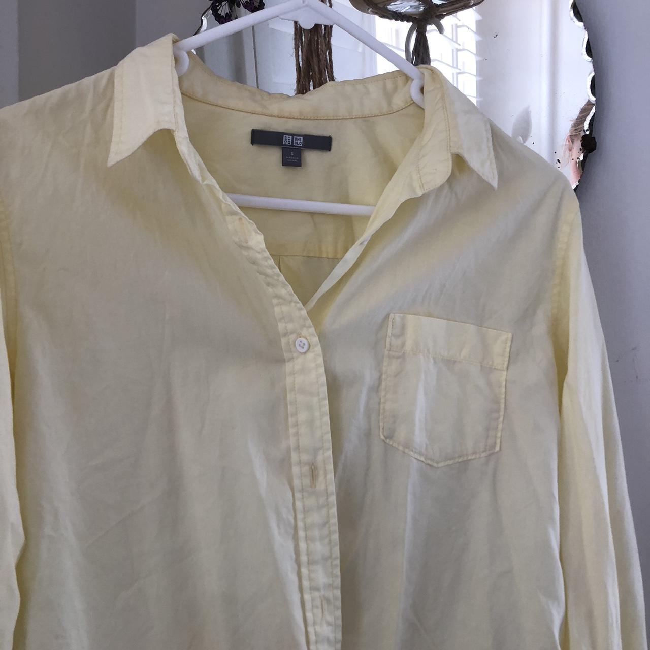 Yellow button up - Depop
