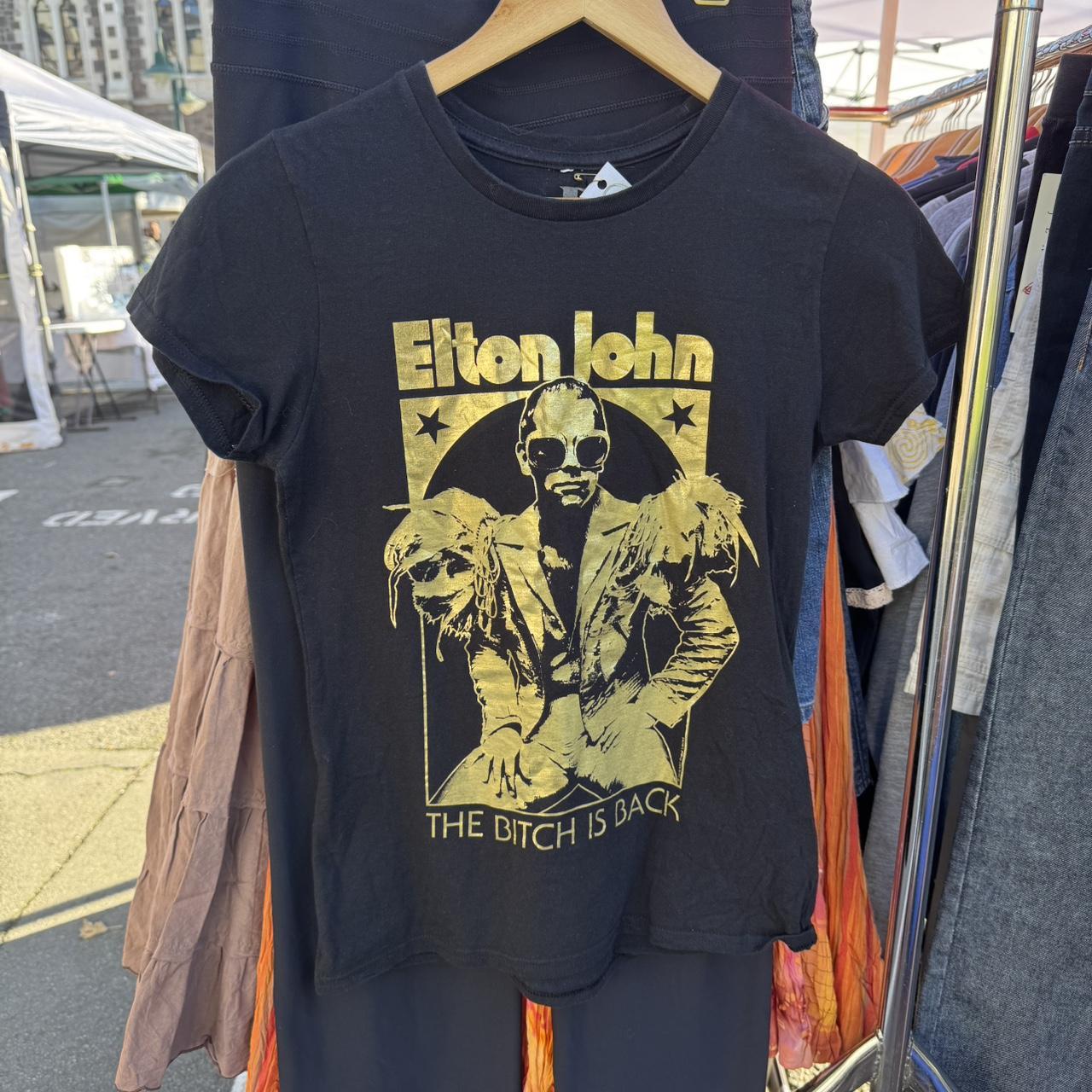 Vintage Elton John merch baby tee Size small!... | Depop