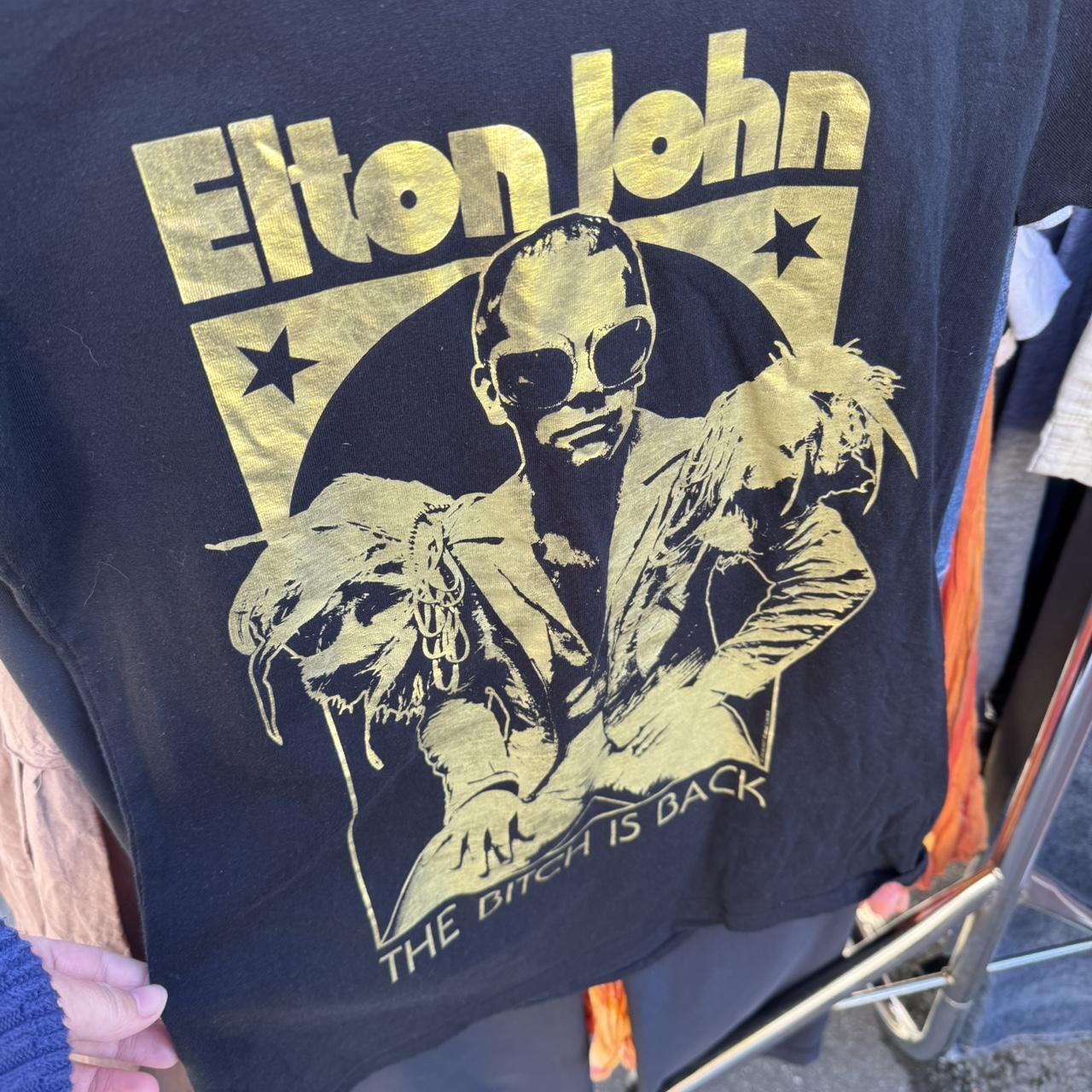 Vintage Elton John merch baby tee Size small!... | Depop