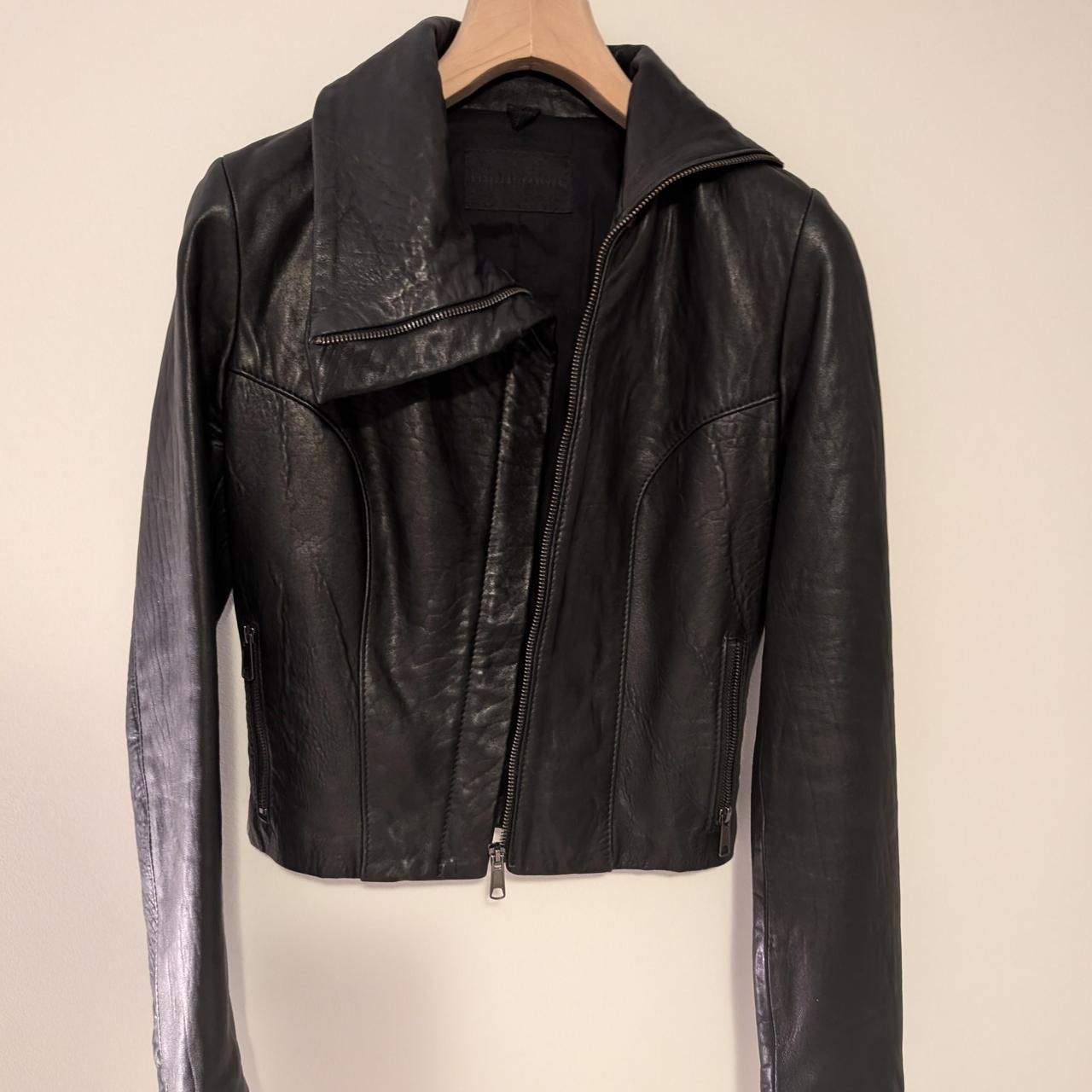 Strateas Carlucci Black Leather Jacket - size 8.... - Depop