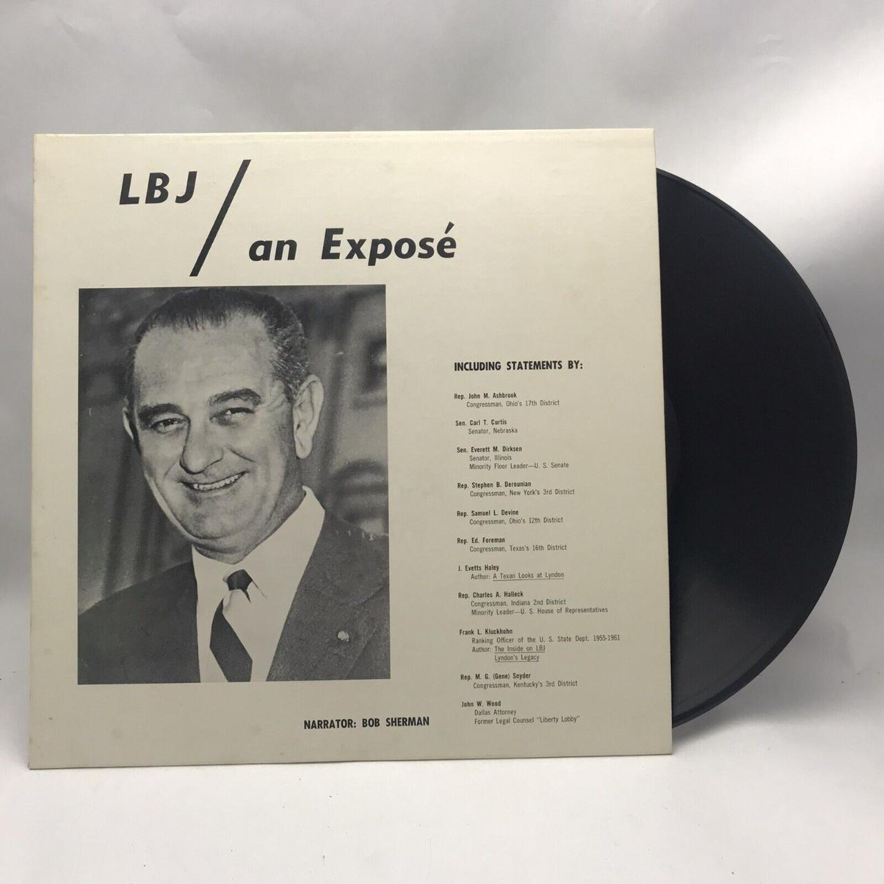 LBJ/AN EXPOSE´-NM LP Bob Sherman Narrator. The 33... - Depop