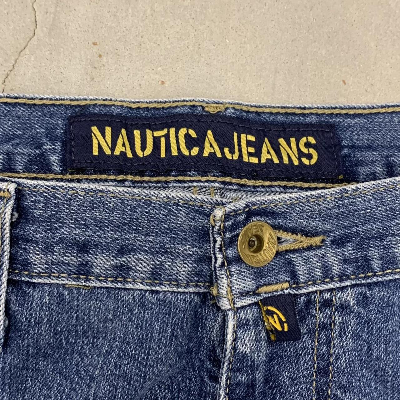 Y2K NAUTICA MEDIUM WASH CARPENTER DENIM BLUE... - Depop
