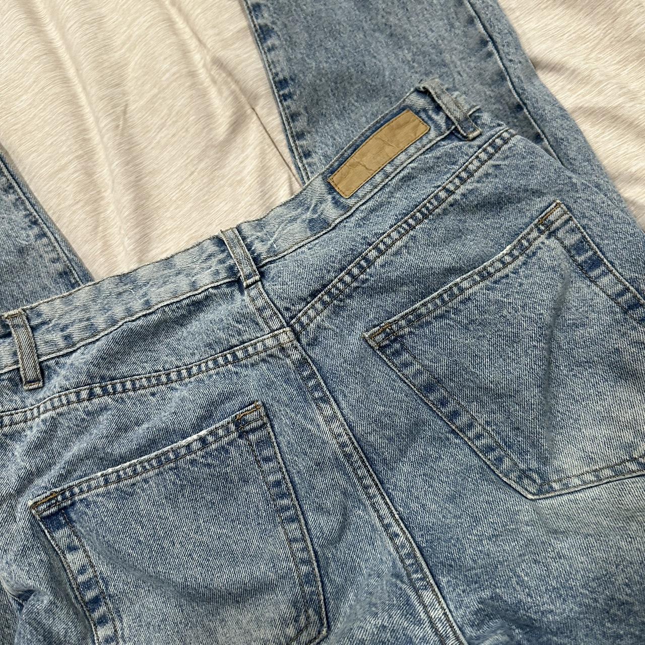 RIPPED MOM JEANS one rip on knee from cotton... - Depop