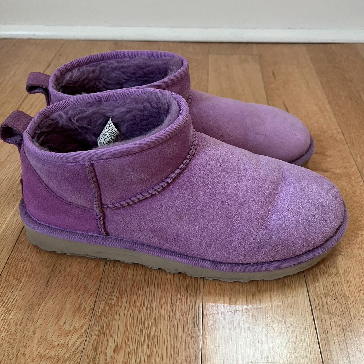Purple UGG mini boots #UGG - Depop
