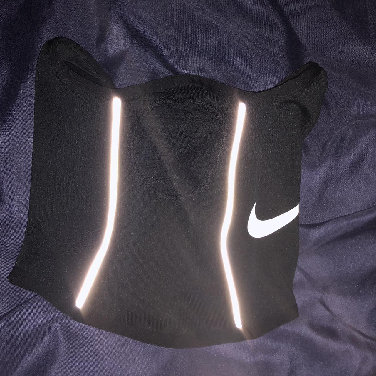 Nike black and white reflective snood Prefect for... - Depop