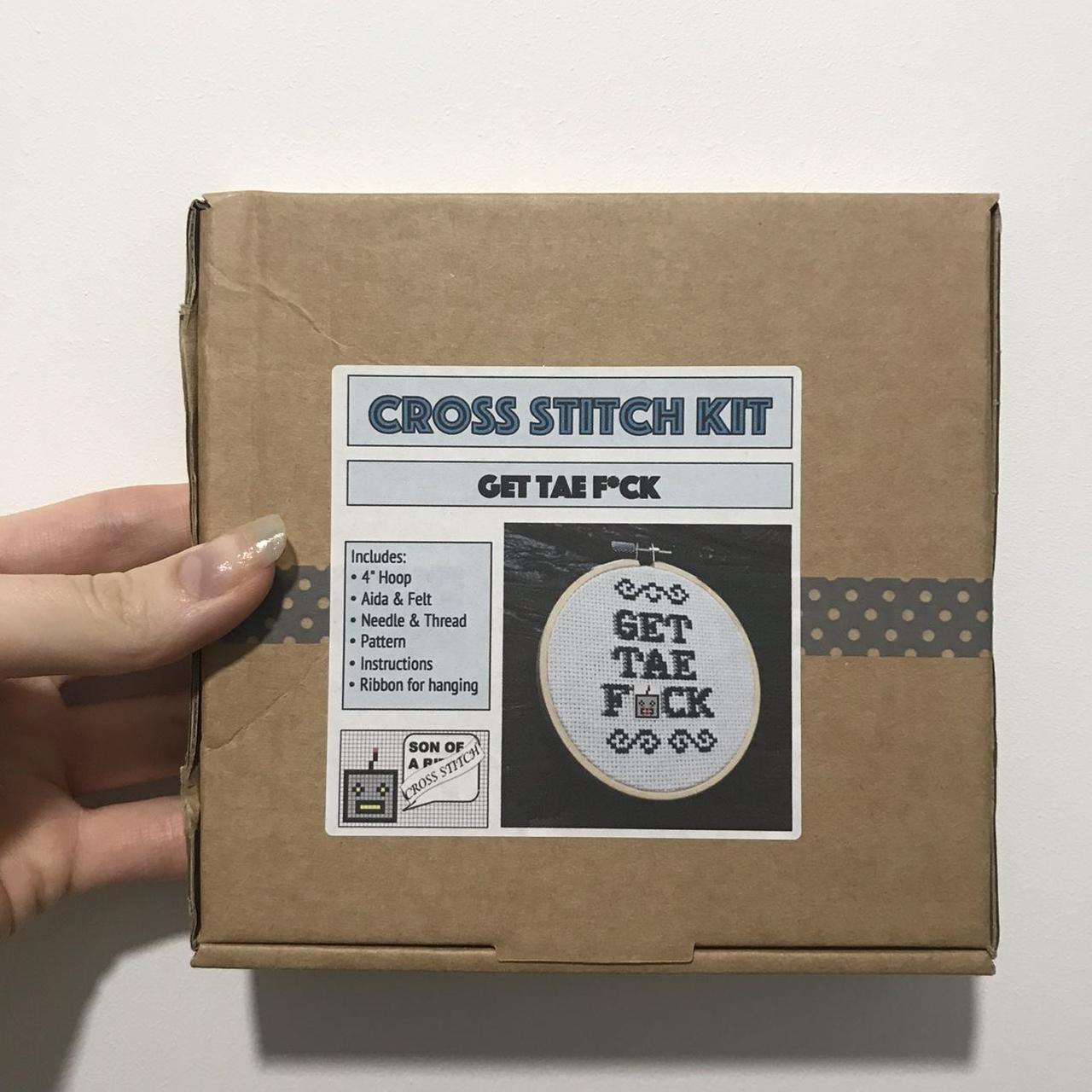get tae f*ck cross stitch kit • unopened Etsy... - Depop