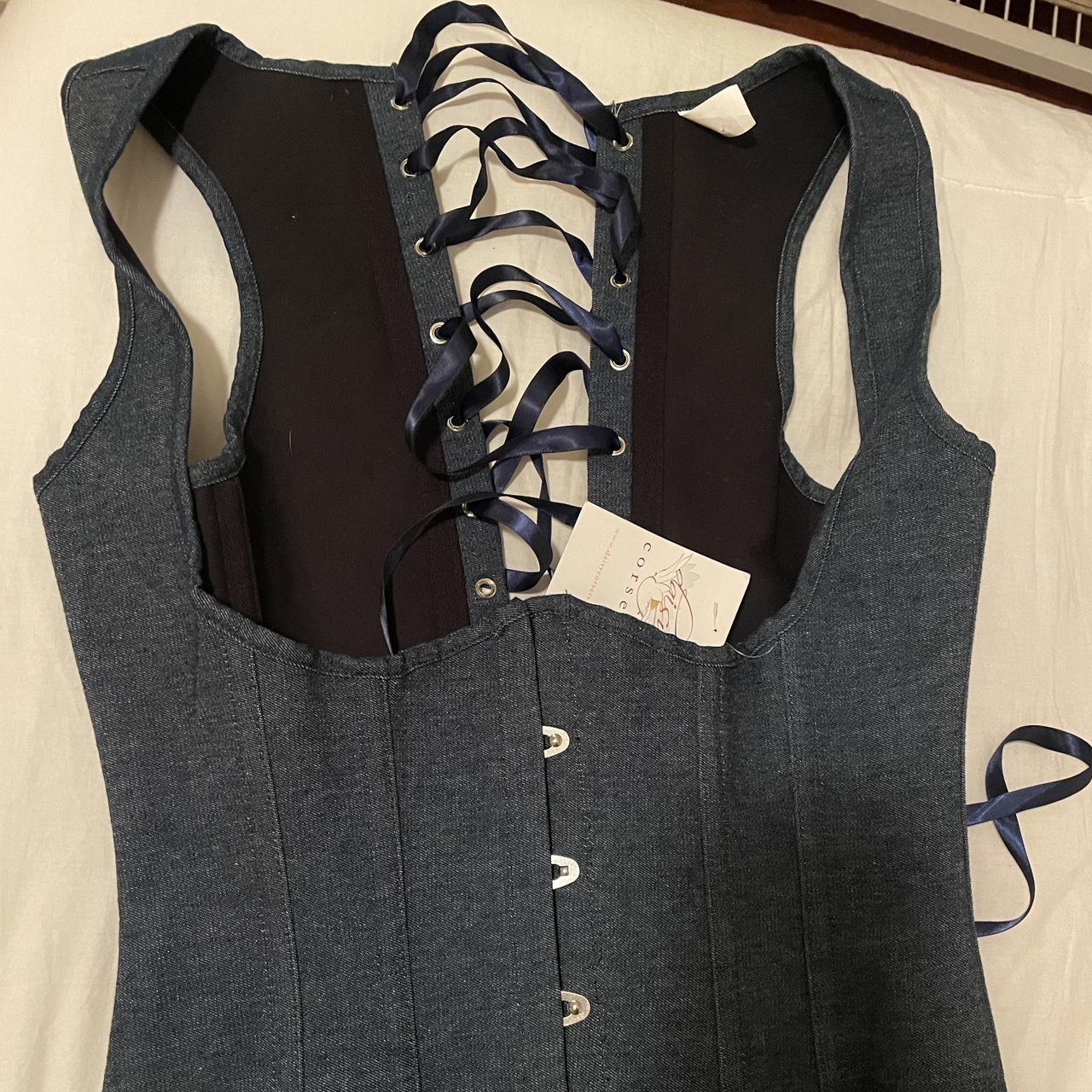 The coolest lace up denim corset vest ever #y2k... - Depop