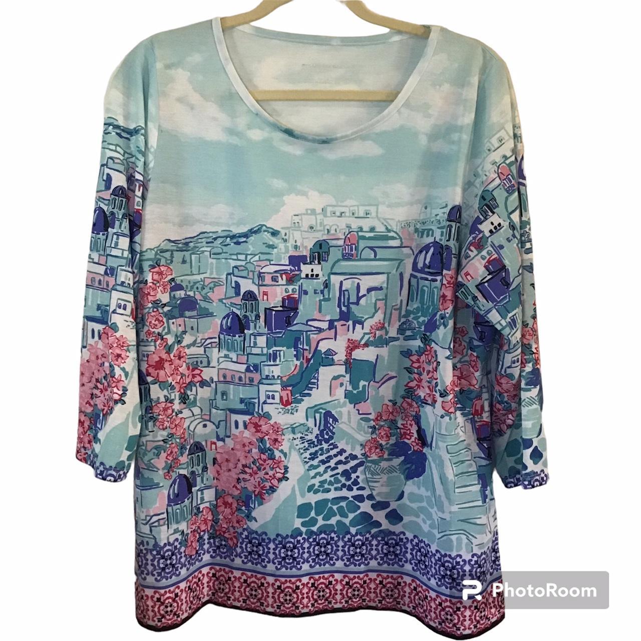 Women’s Allison Daley Pullover Top Blouse Sz Large... - Depop