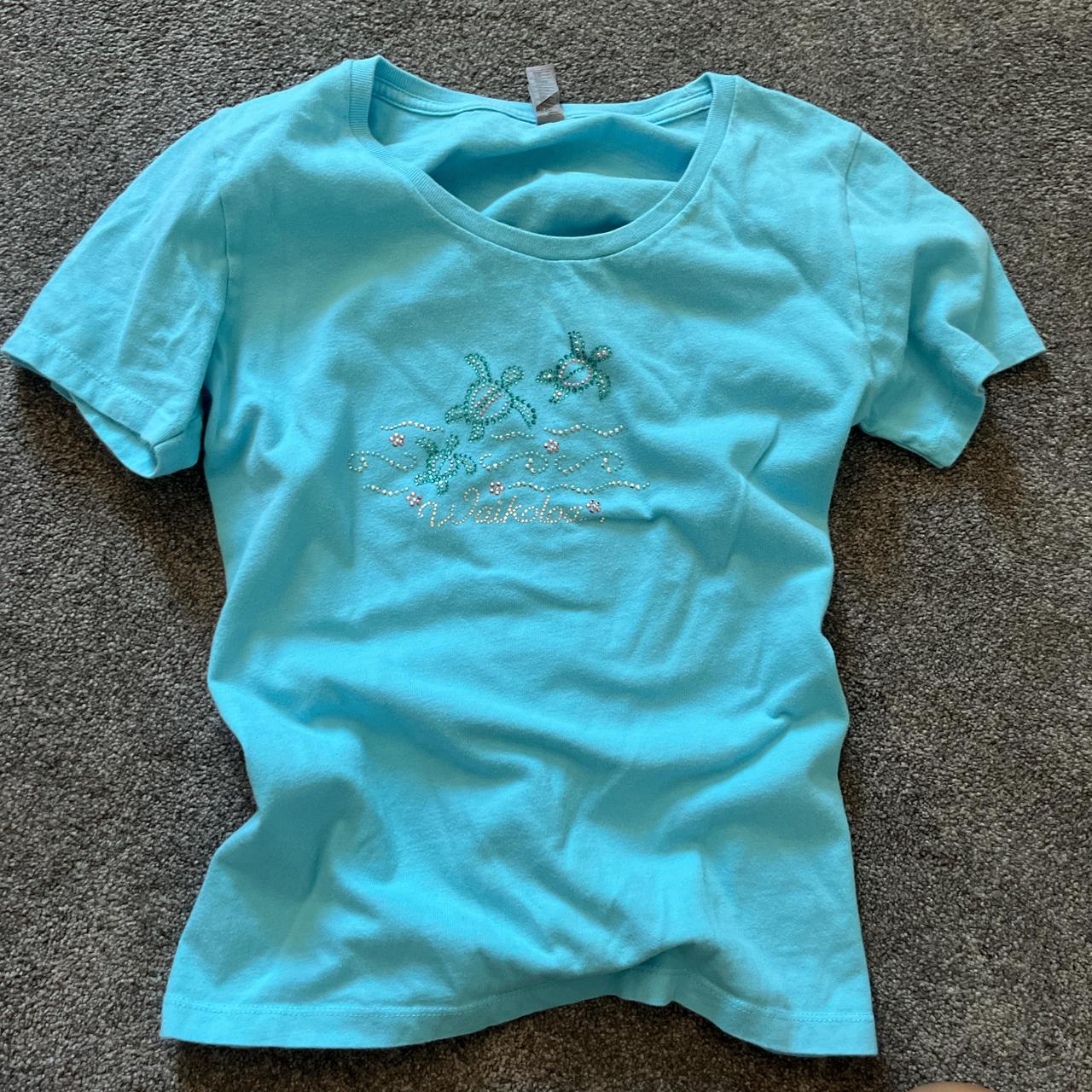 bedazzled tee •size S - Depop