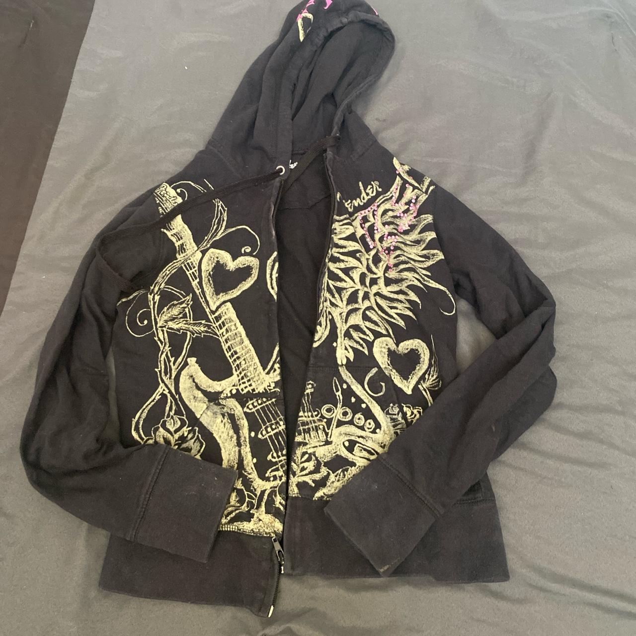 Fender black jacket Size s #y2k #2000s #emo #grunge... - Depop