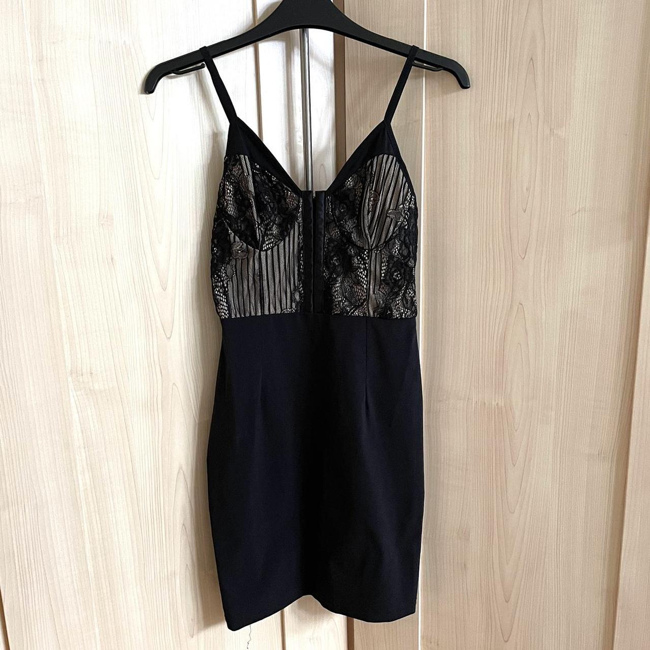 missguided black lace corset dress -mini bodycon fit... - Depop
