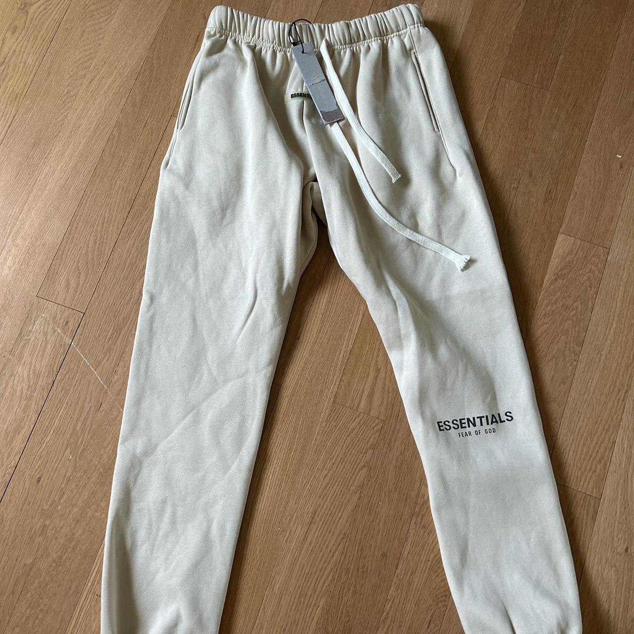 Essentials Men's Tan and Cream Joggers-tracksuits | Depop