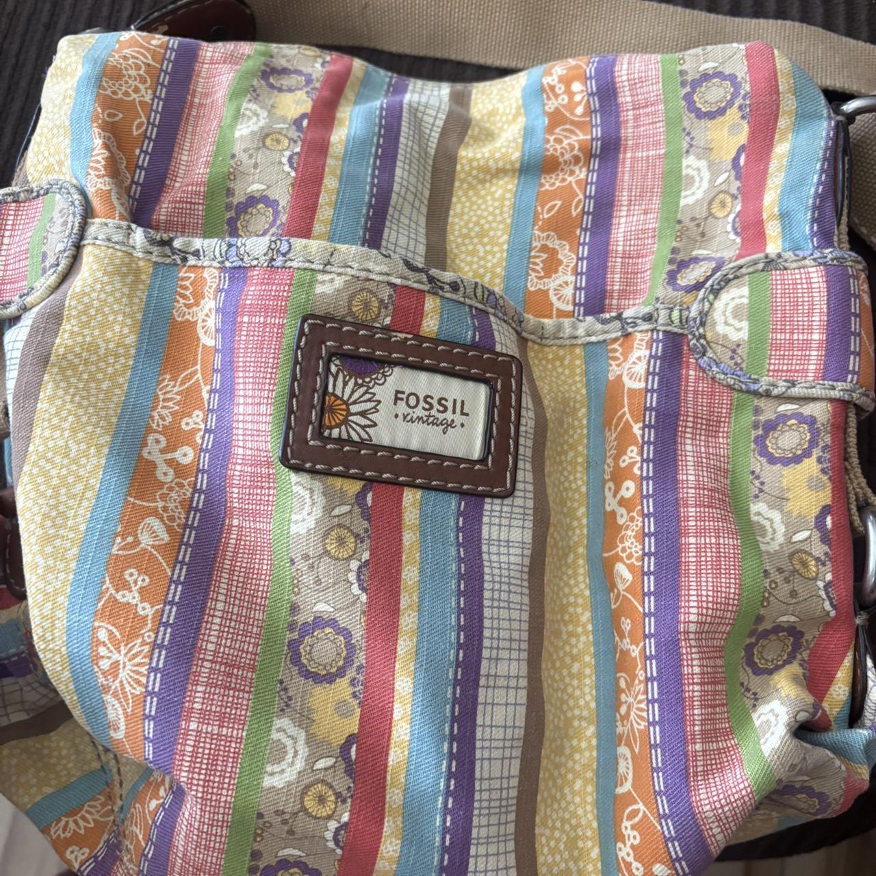 Cute Fossil vintage multi-coloured shoulder bag bag | Depop