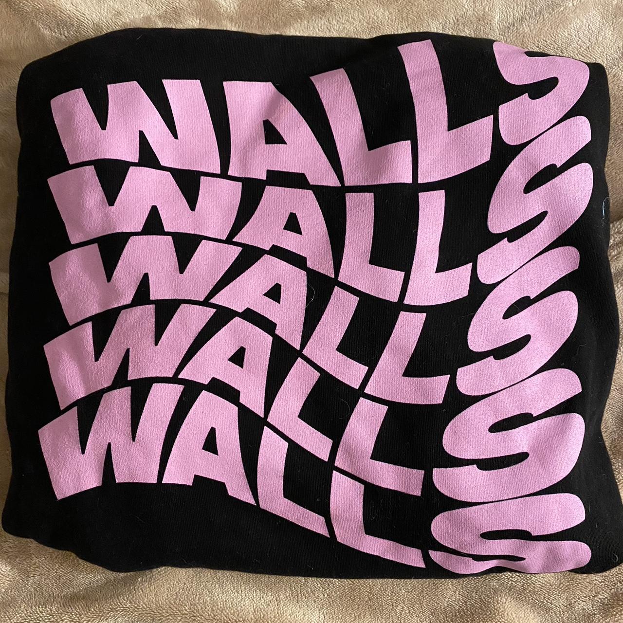 Louis Tomlinson Walls Hoodie pink wording Never... - Depop