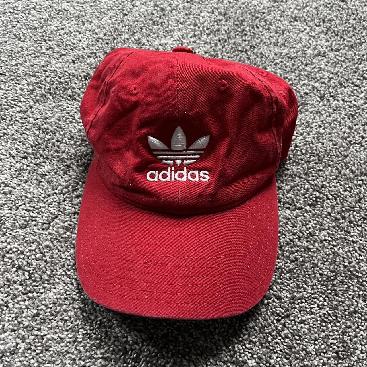 Red Adidas Hat - Depop