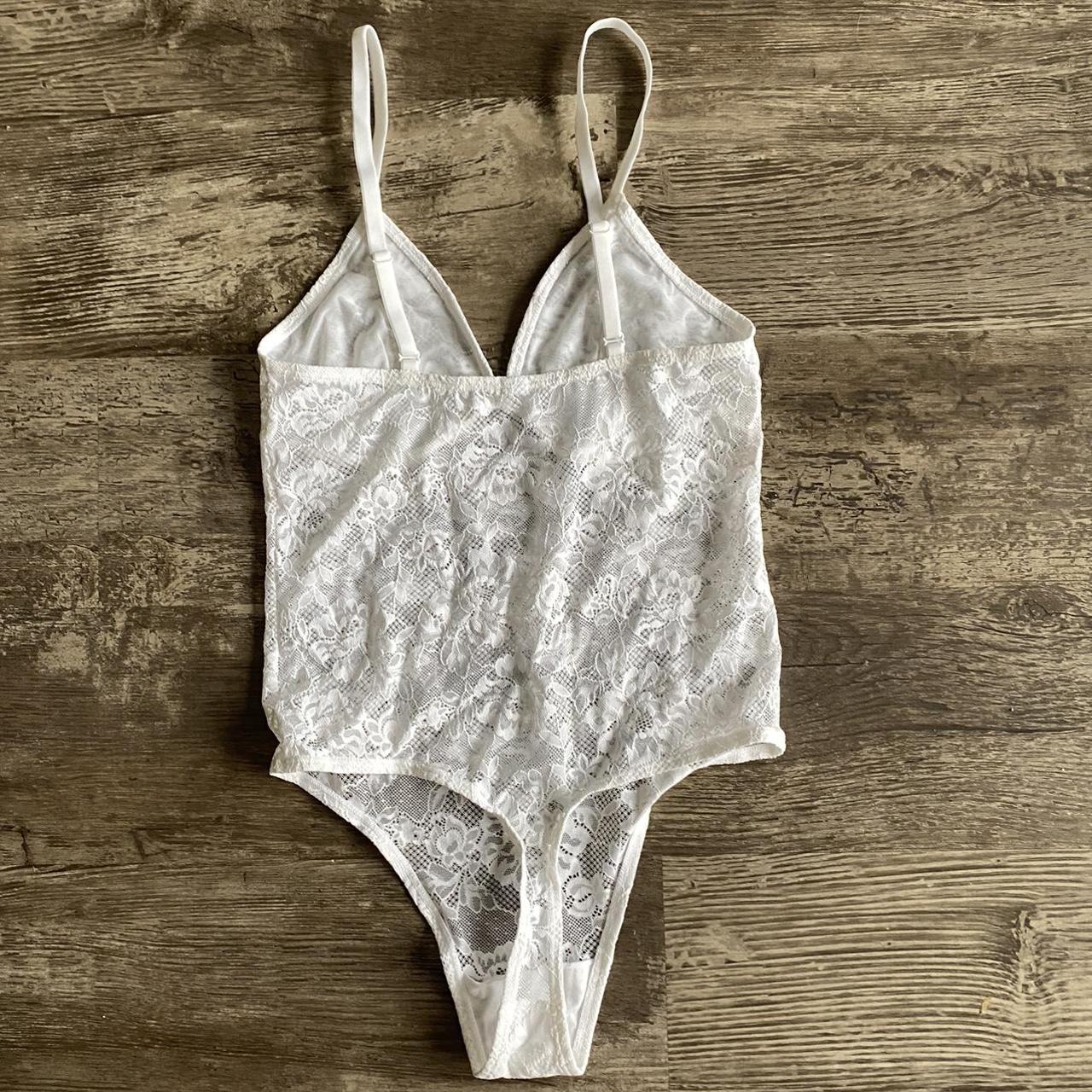 NEVER WORN black lace bodysuit (also selling in... - Depop