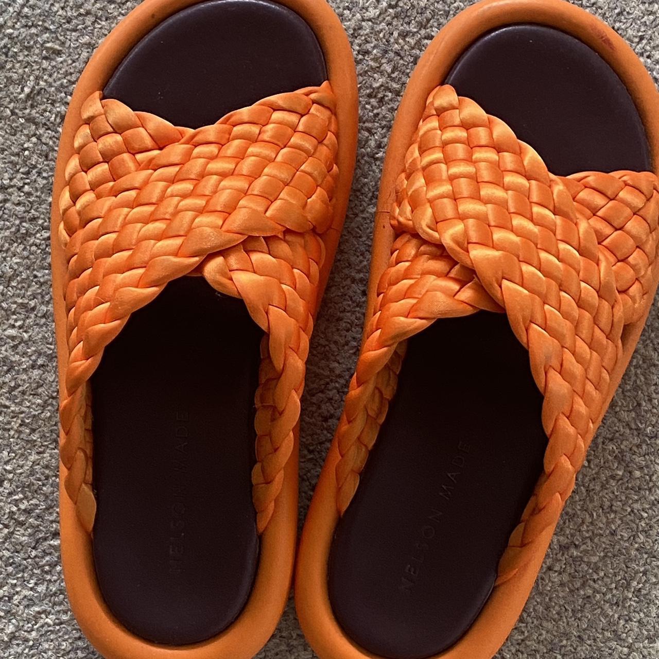NZ designer Nelson Made orange slides! The comfiest!... - Depop