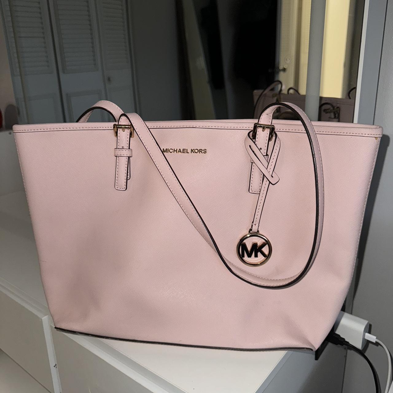 pink mk tote bag - Depop