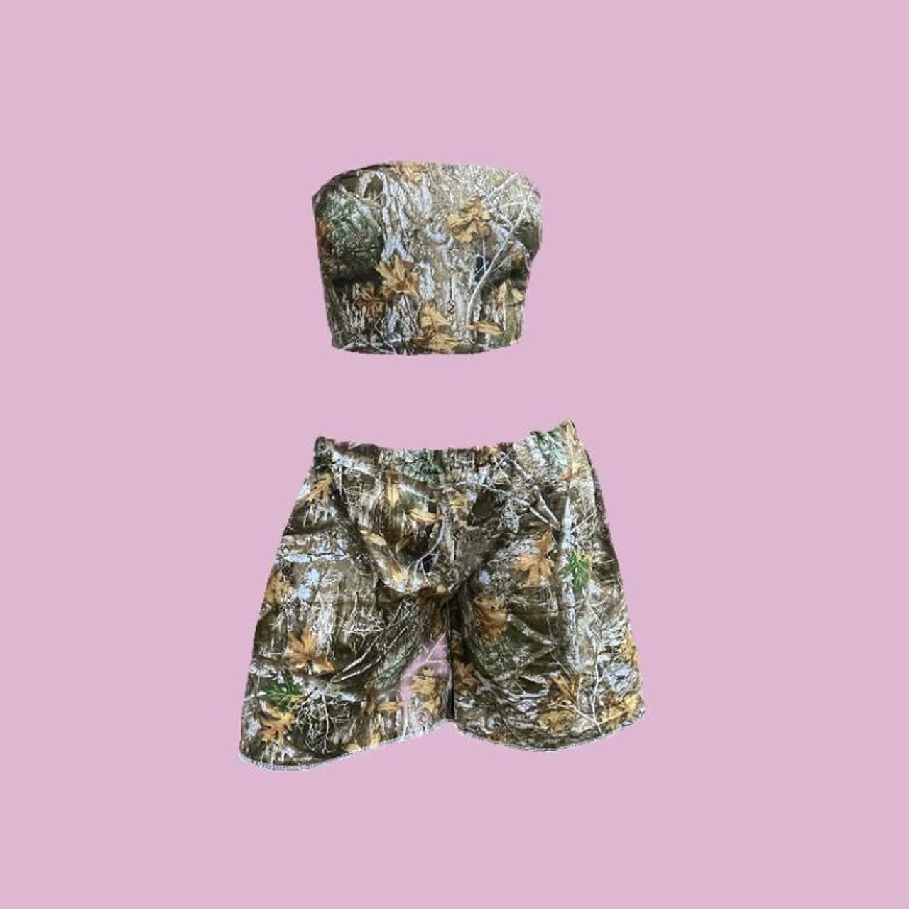 handmade by me real tree camo shorts and matching... - Depop