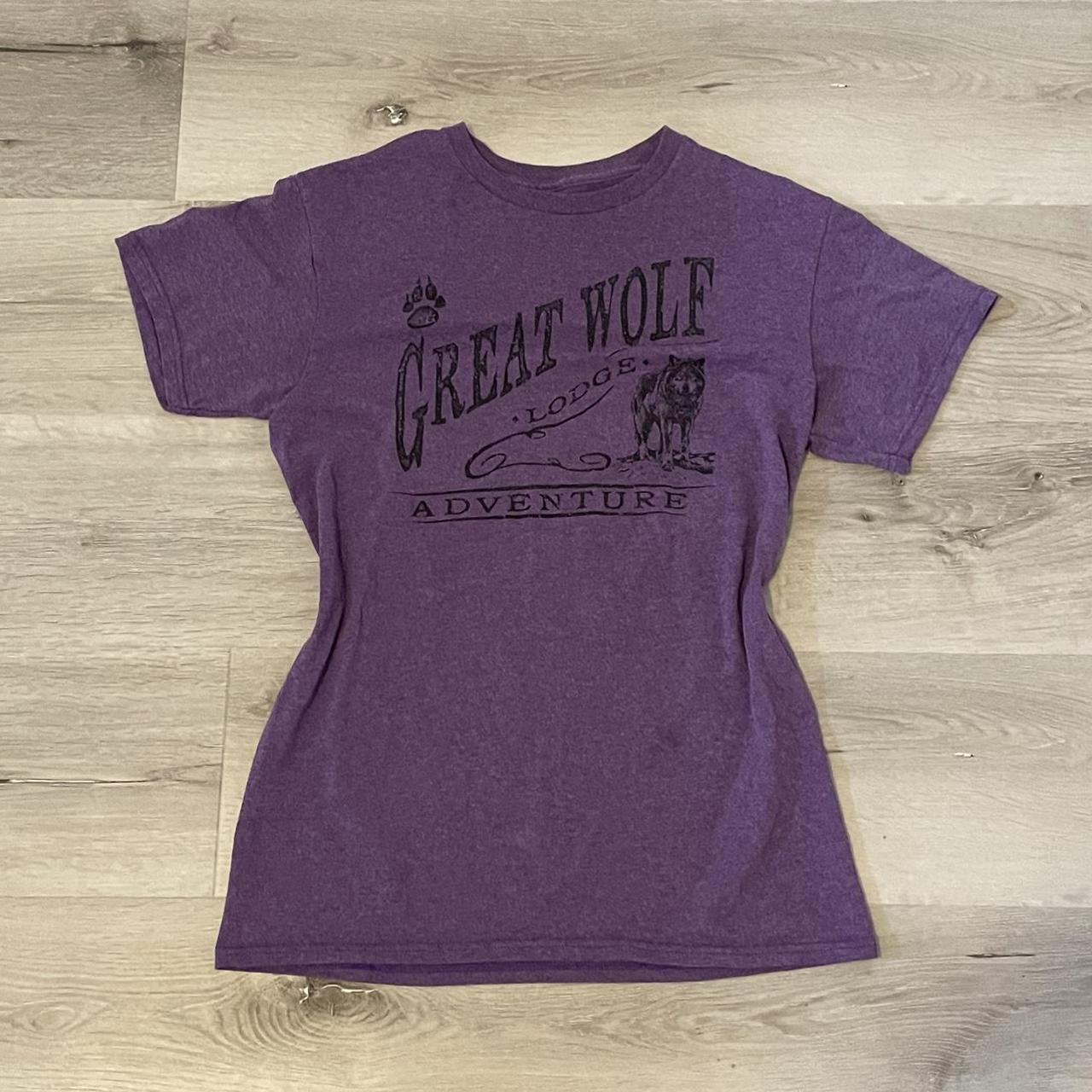 great wolf lodge t-shirt in PURPLE simple casual... - Depop