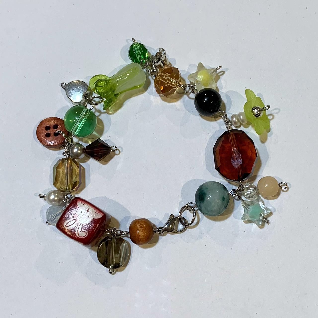 ‘a woodland fairy’ clutter bracelet ☆ green and... - Depop