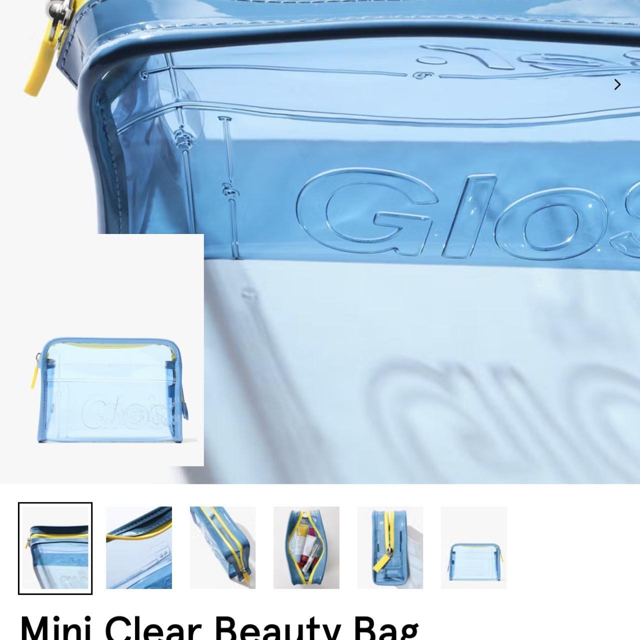 Glossier mini clear beauty bag Retail: $40 Like new... | Depop