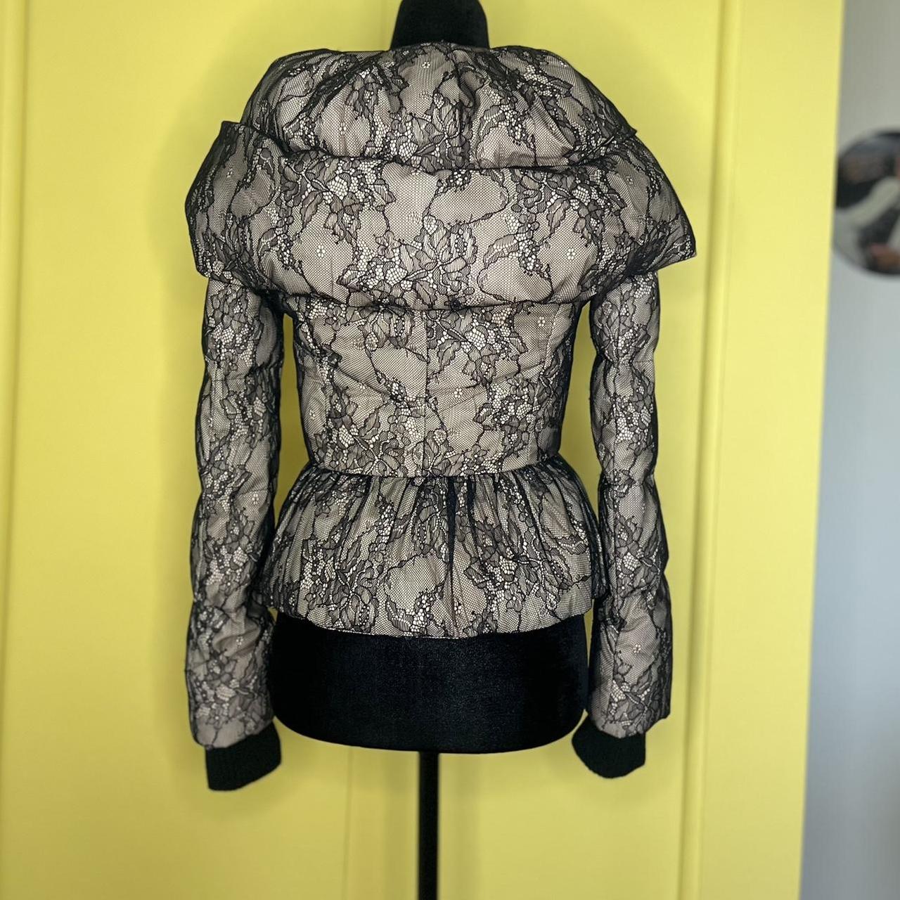 Bebe lace puffer jacket Measurements: Length:... - Depop