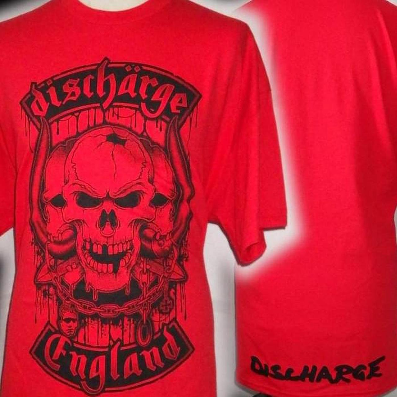 New printed Discharge punk rock tshirt size large... - Depop