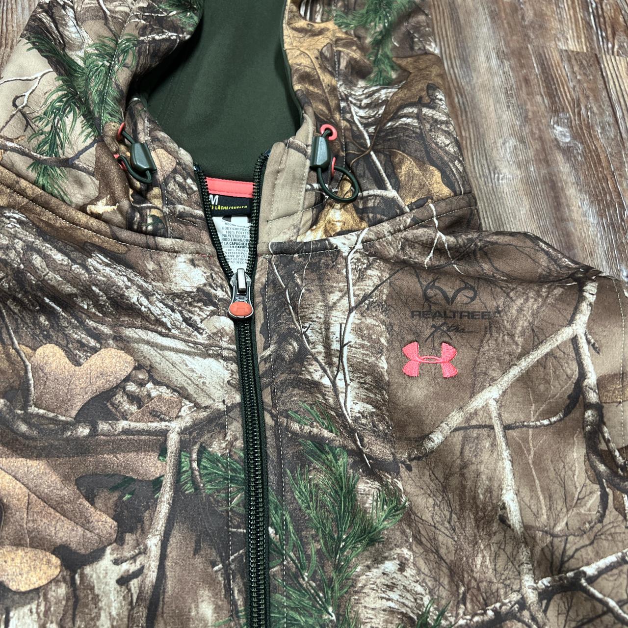 Under Armour realtree camo zip up hoodie with hot... - Depop