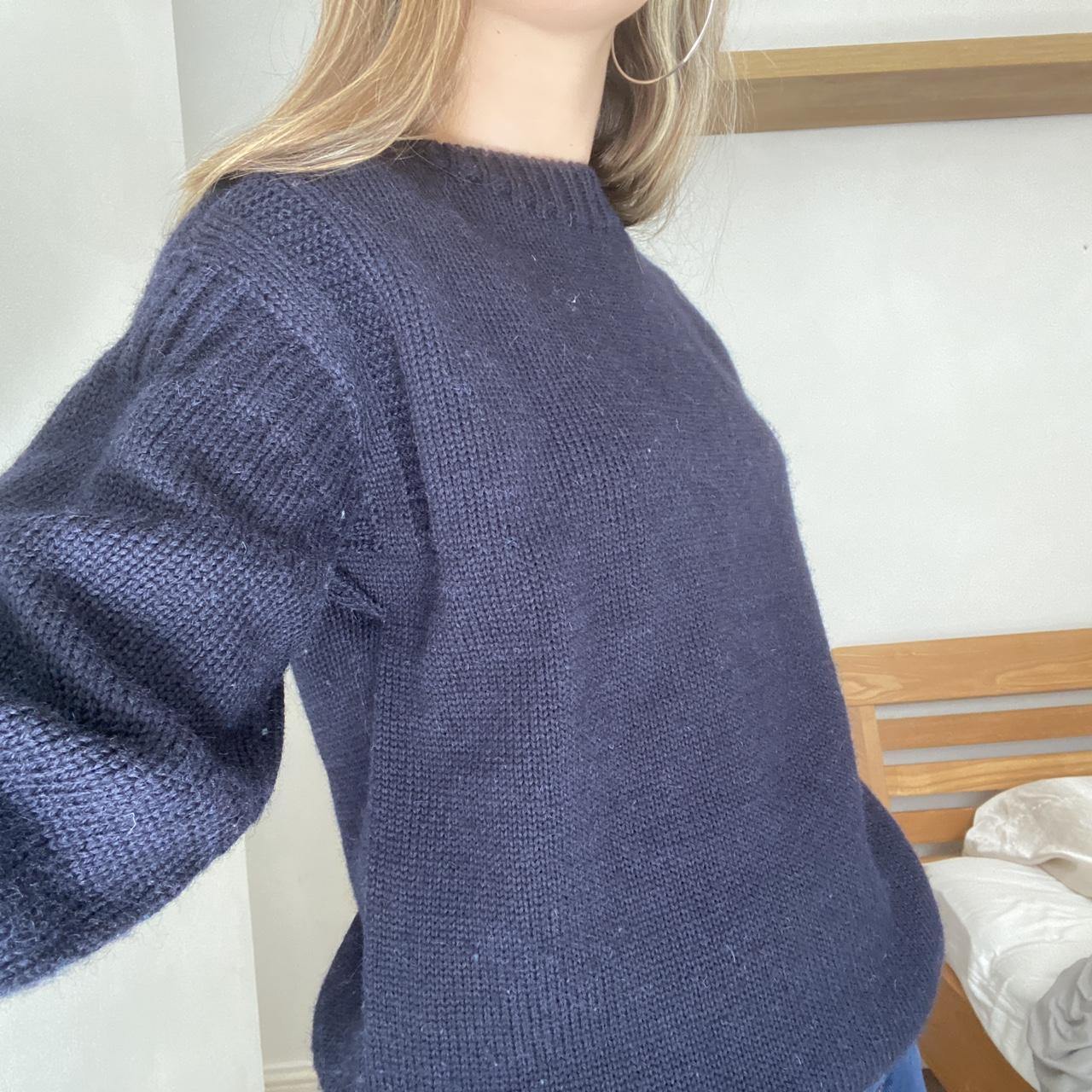 Perfect navy blue fisherman’s jumper - Depop