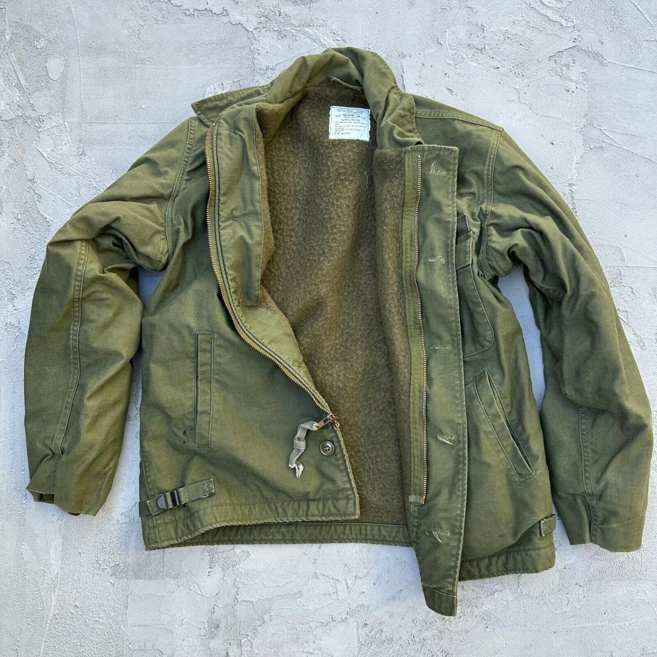 Vintage Green Military Jacket Cold Weather Permeable... - Depop