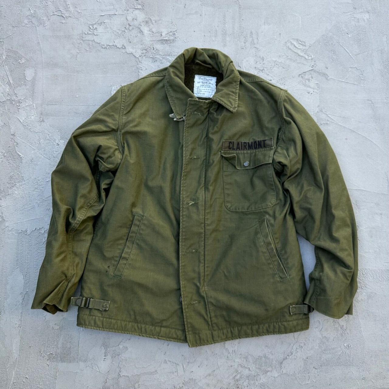 Vintage Green Military Jacket Cold Weather Permeable... - Depop