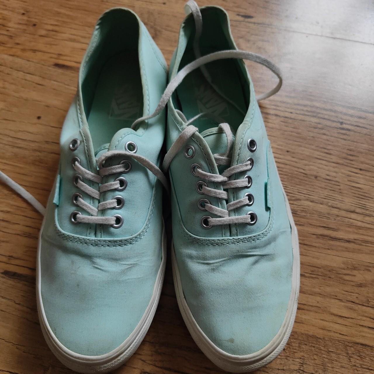 Mint coloured Vans. Some marks on them but had... - Depop
