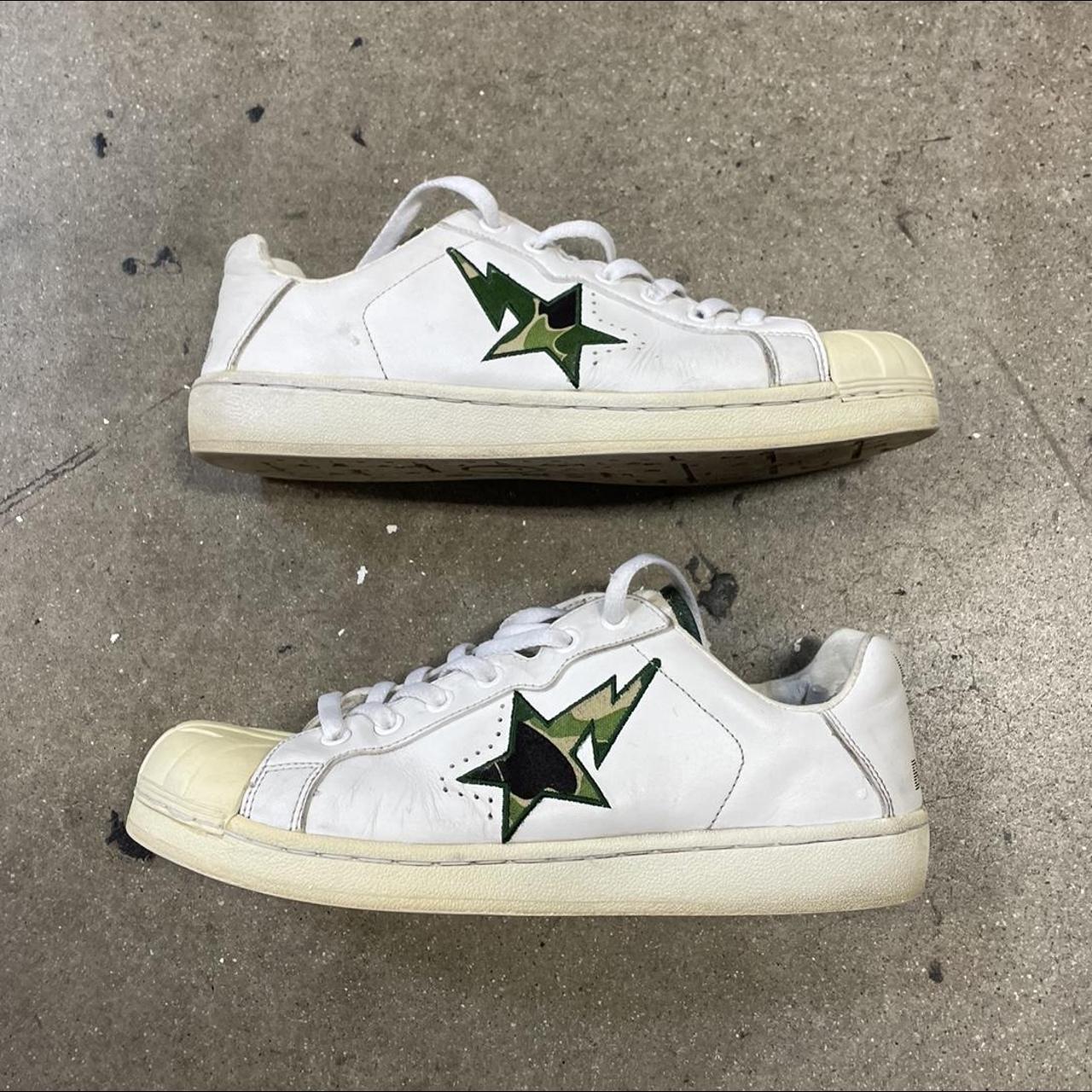 BAPE Men's White Trainers | Depop