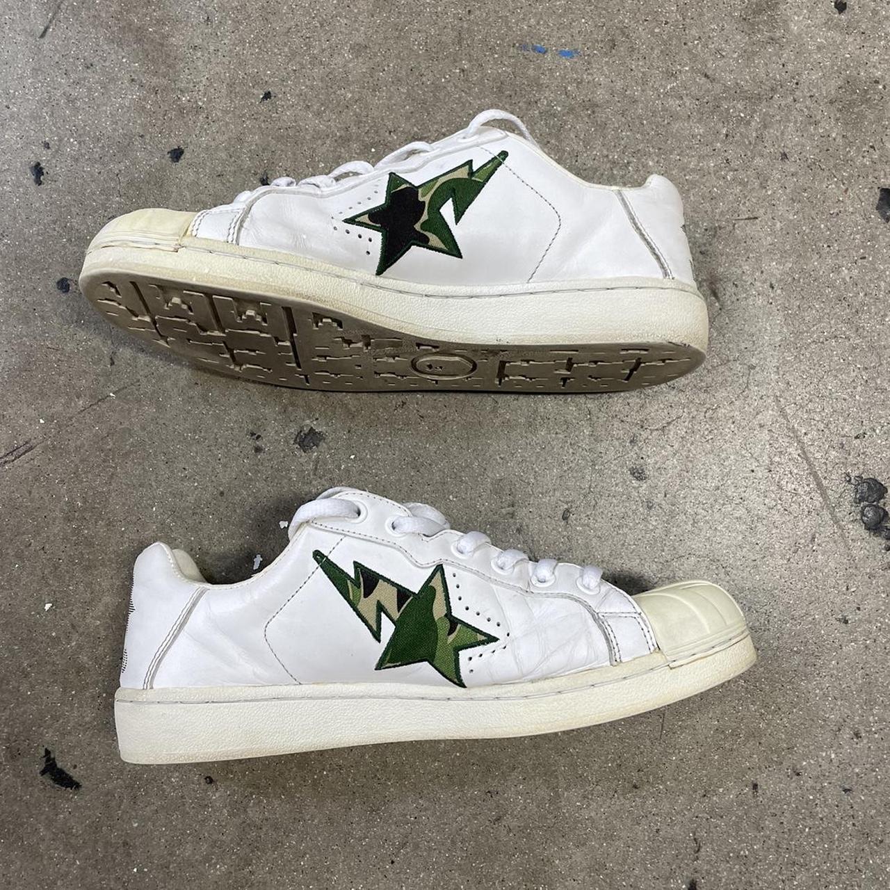 BAPE Men's White Trainers | Depop