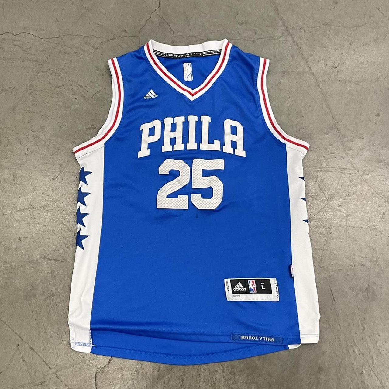 NBA Men's Blue and White Shirt | Depop